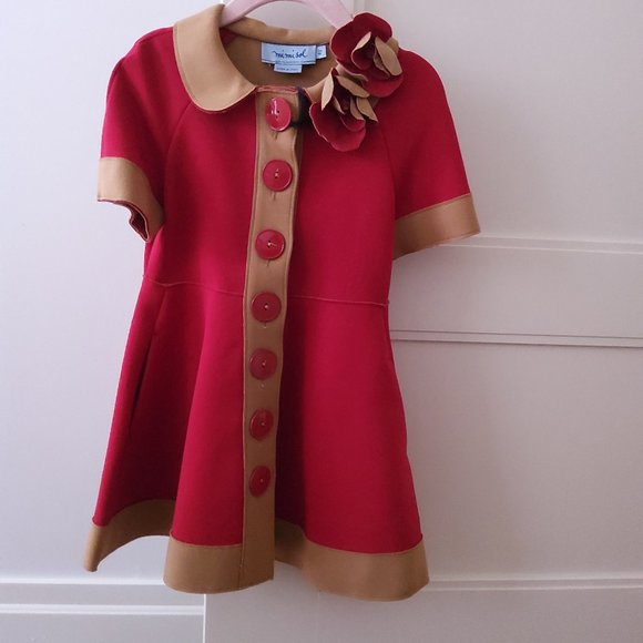 Mi mi sol | Dresses | Holiday Christmas Mi Mi Sol Girls Red Neoprene ...